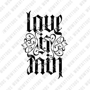Love is Pain Ambigram Tattoo Instant Download (Design + Stencil) STYLE – Wow Tattoos by Mr ...