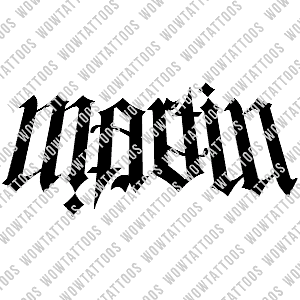 Martin Ambigram Tattoo Instant Download (Design + Stencil) STYLE: L ...