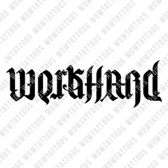 Work Hard / Play Harder Ambigram Tattoo Instant Download (Design + Ste ...