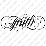Faith / Family Ambigram Tattoo Instant Download (Design + Stencil) STY ...