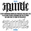 Faith / Hope Ambigram Tattoo Instant Download (Design + Stencil) STYLE ...
