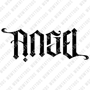 Angel / Devil Ambigram Tattoo Instant Download (Design + Stencil) STYL ...