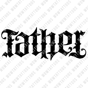 Father Ambigram Tattoo Instant Download (Design + Stencil) STYLE: F ...