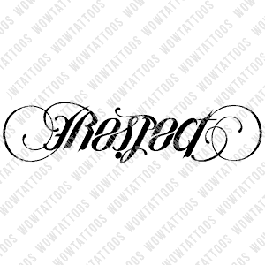 Respect / Believe Ambigram Tattoo Instant Download (Design + Stencil ...