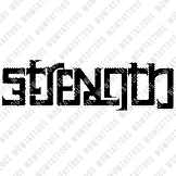 Strength / Courage Ambigram Tattoo Instant Download (Design + Stencil ...
