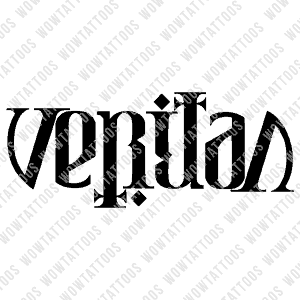 Veritas Ambigram Tattoo Instant Download (Design + Stencil) STYLE: C ...